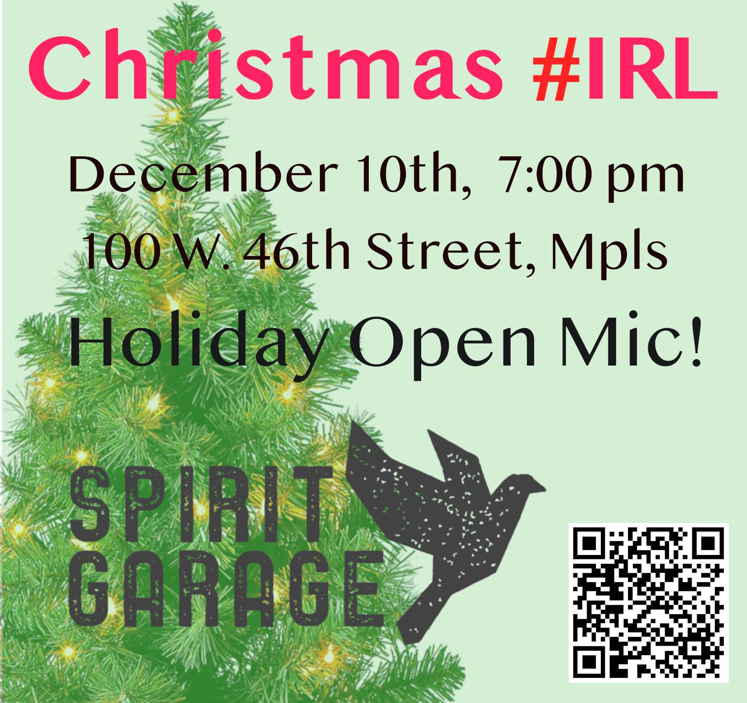 Christmas #IRL: An Open Mic Night with Spirit Garage - Bethlehem Church